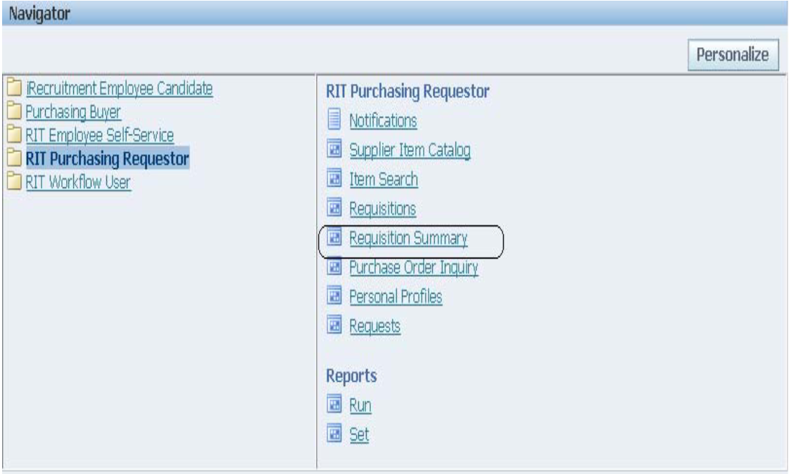 Preparing Requisitions in the Oracle Applications | Office of the Controller | RIT